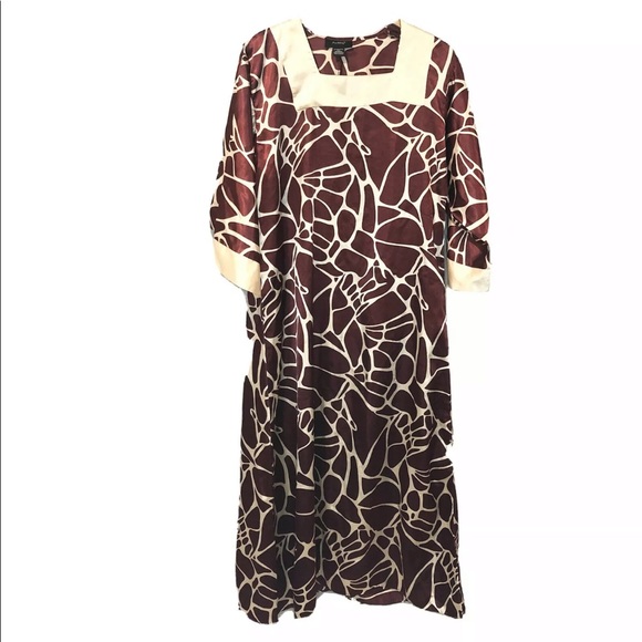 Ashro | Dresses | Ashro Caftan Dress Midi Womens Os Brown African ...